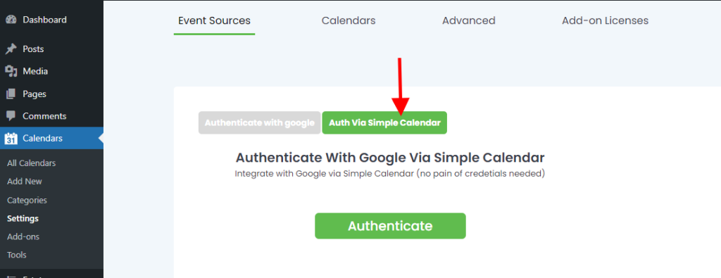 Authentication via Simple Calendar - Simple Calendar Documentation